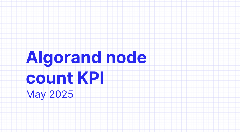 Algorand node count KPI